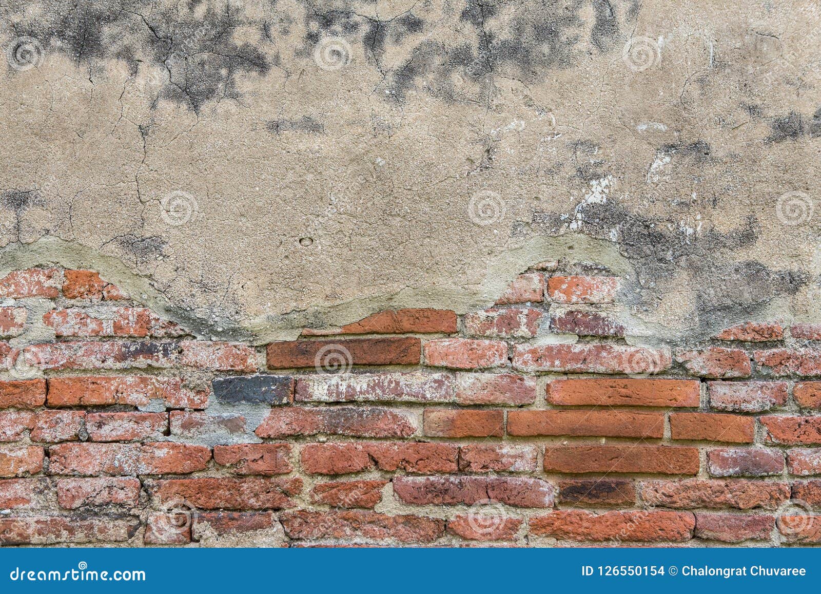 Old brick wall plaster stock photo. Image of architecture - 126550154