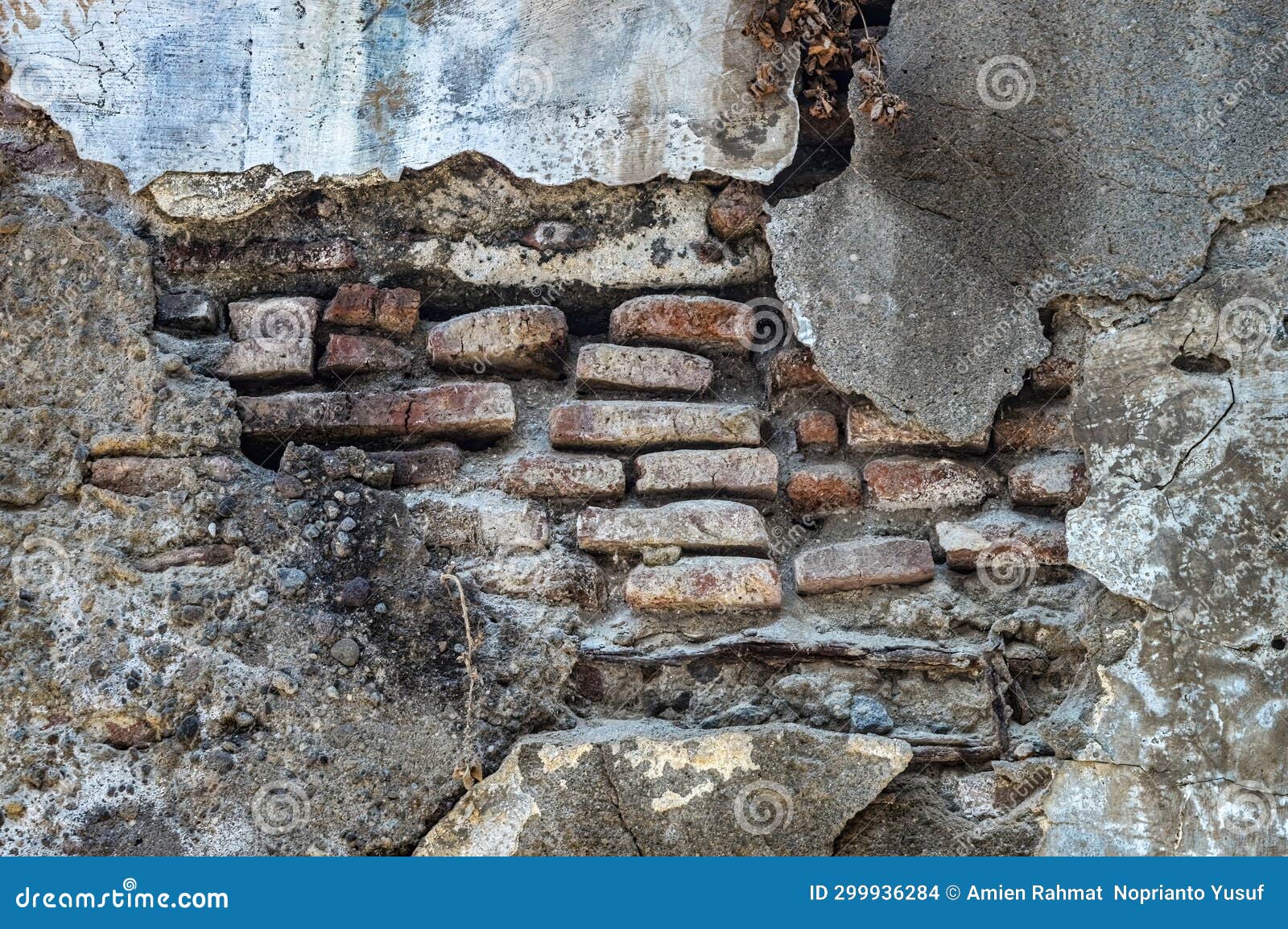 An Old Brick Wall that is Porous and Eroding until the Bricks are ...