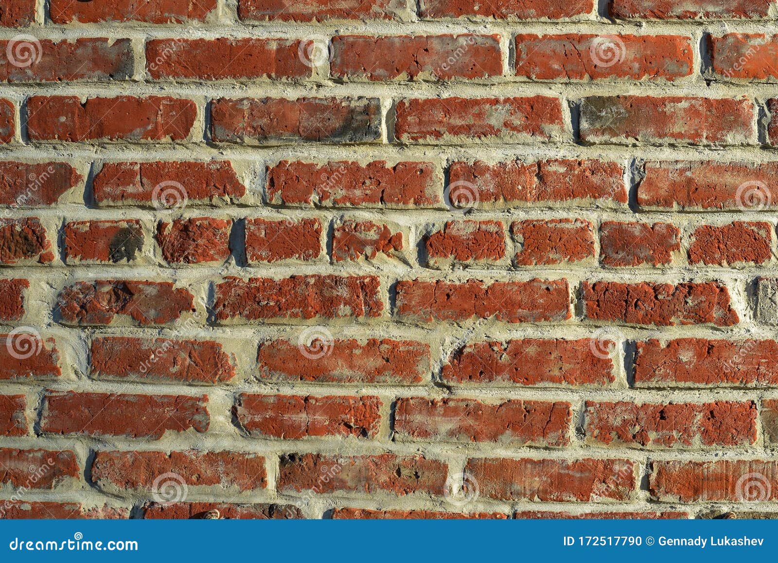 Old Brick Wall of Red Bricks and White Mortar Stock Photo - Image of ...