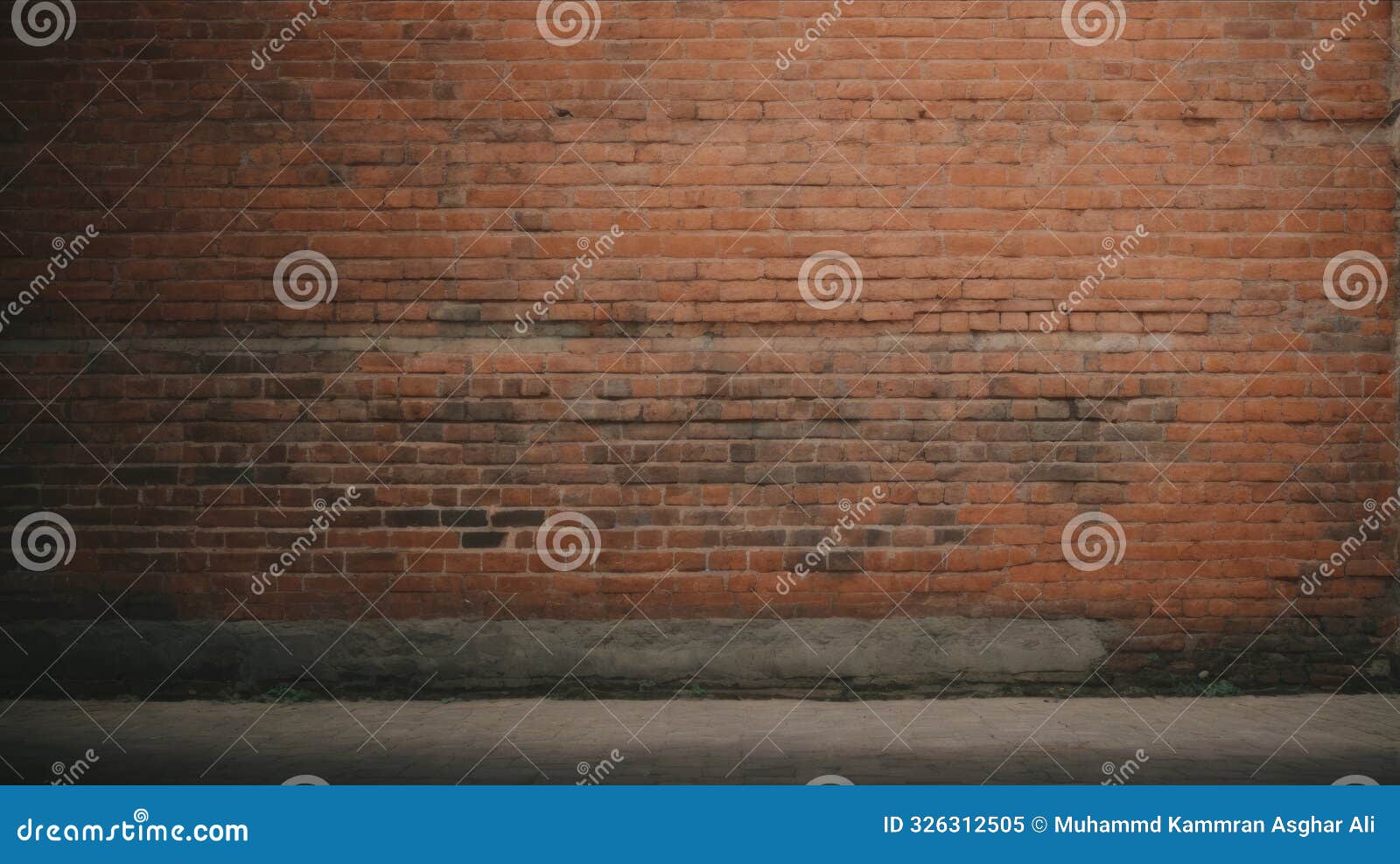 Old Brick Wall on the Side View Stock Illustration - Illustration of ...