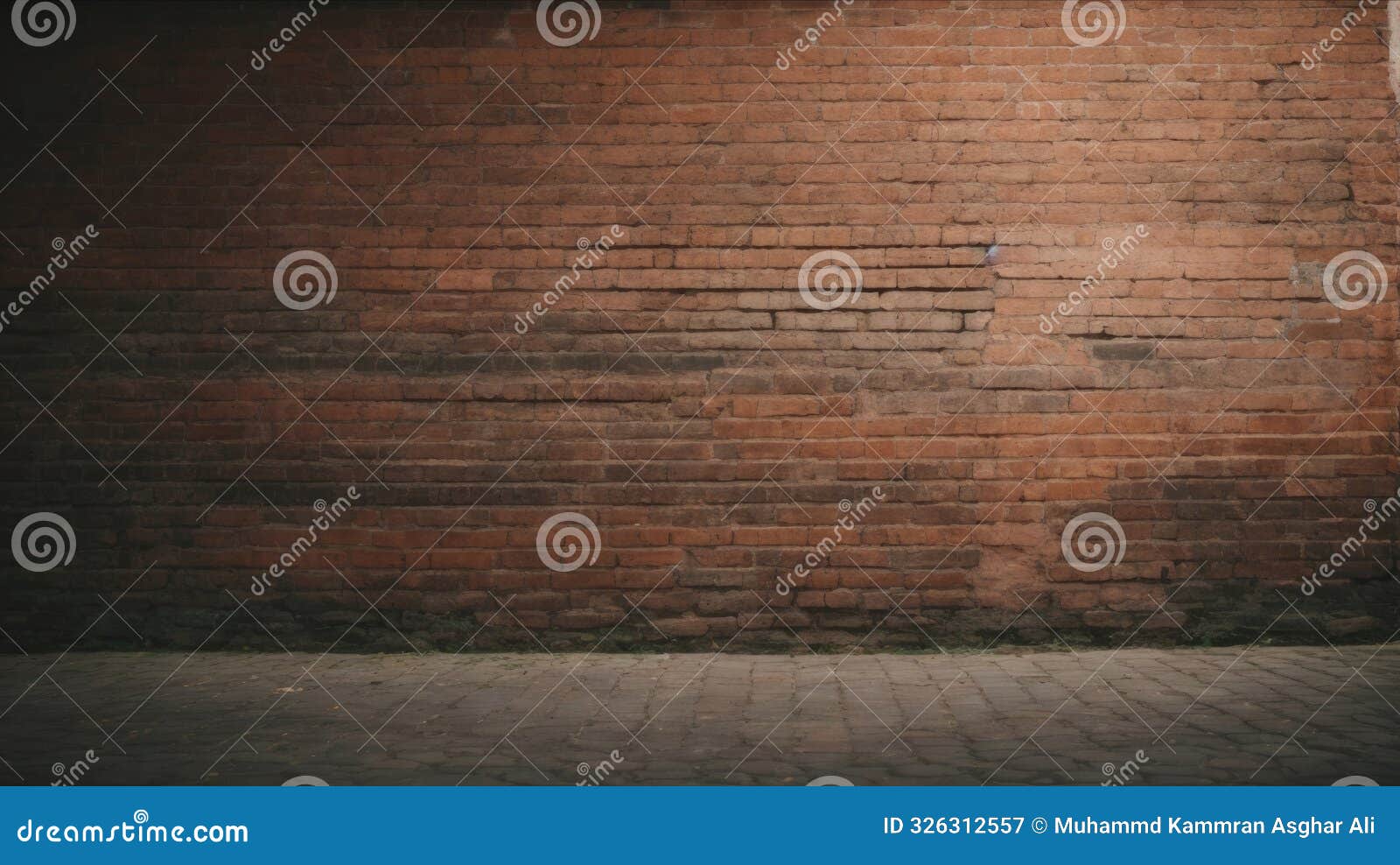 Old Brick Wall on the Side View Stock Illustration - Illustration of ...