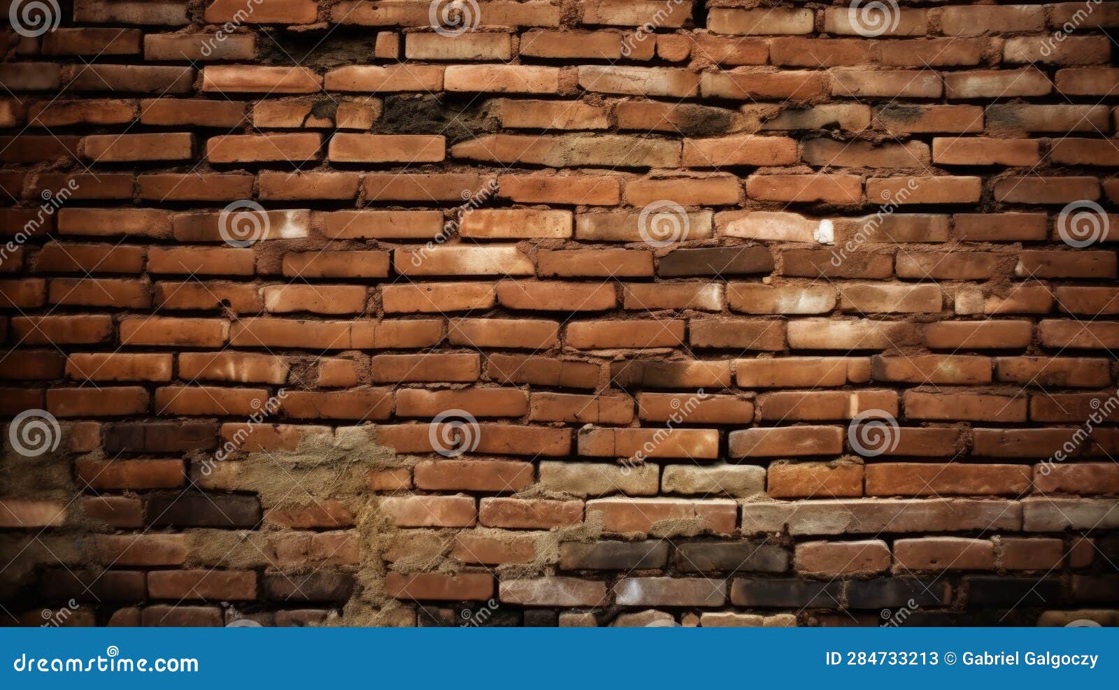 Old Brick Wall Texture Background with Vignetted Corners and Edges ...