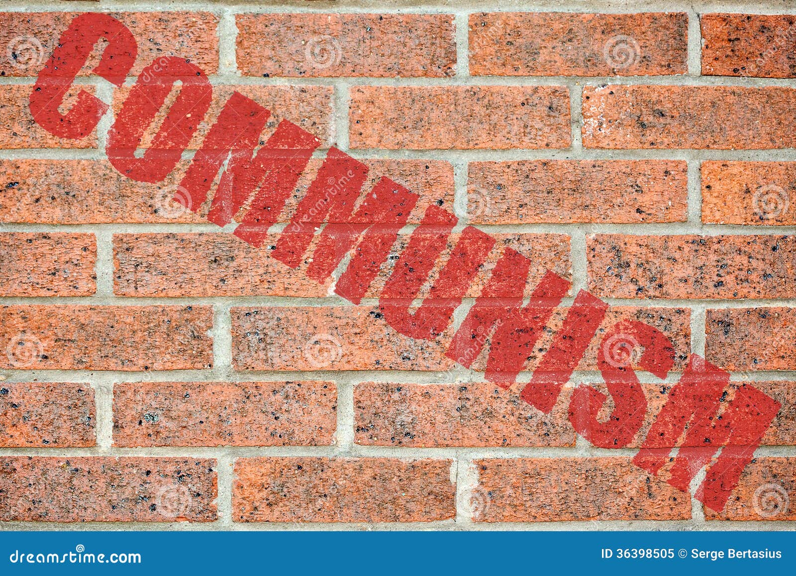 Old Brick Wall Texture with COMMUNISM Inscription Stock Image - Image ...