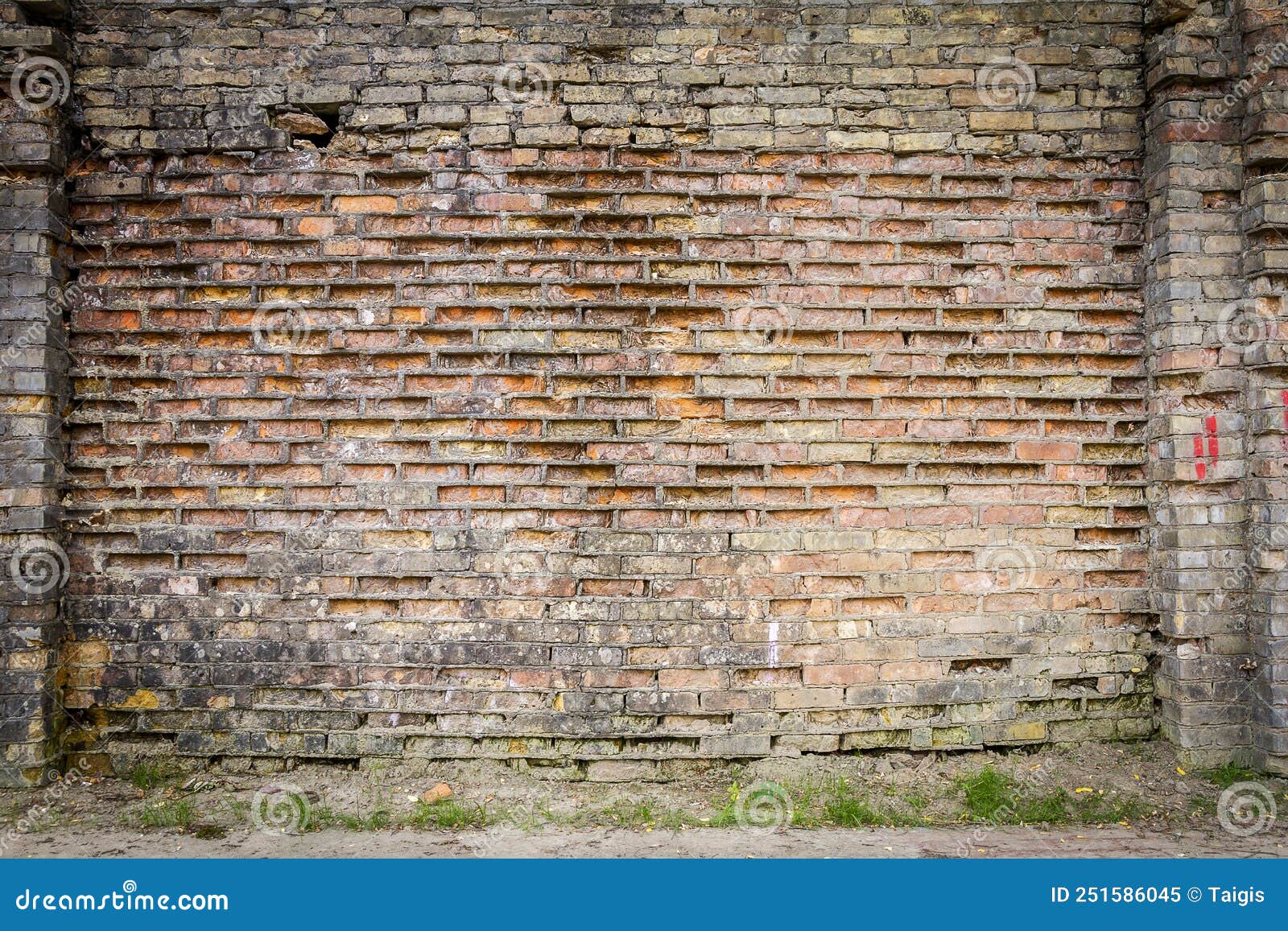 Old brick wall stock image. Image of outdoor, abstract - 251586045