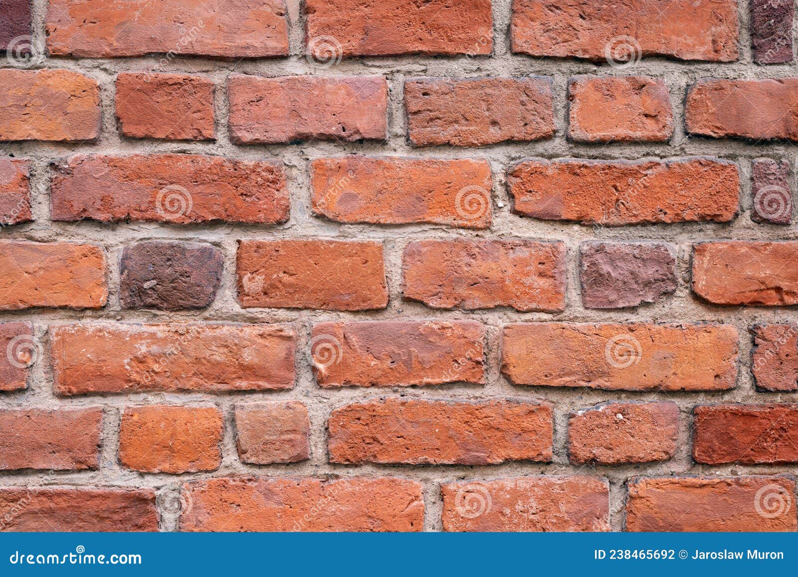 Old Brick Wall with Worn Bricks Stock Photo - Image of urban, block ...