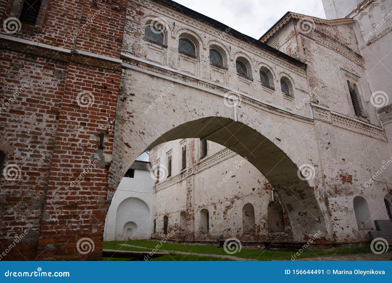 Old Brick Walls of the Monastery Stock Image - Image of history ...