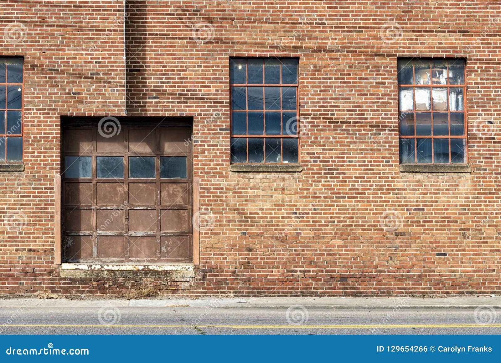 Old Brick Warehouse Door and Windows Stock Photo - Image of grunge ...