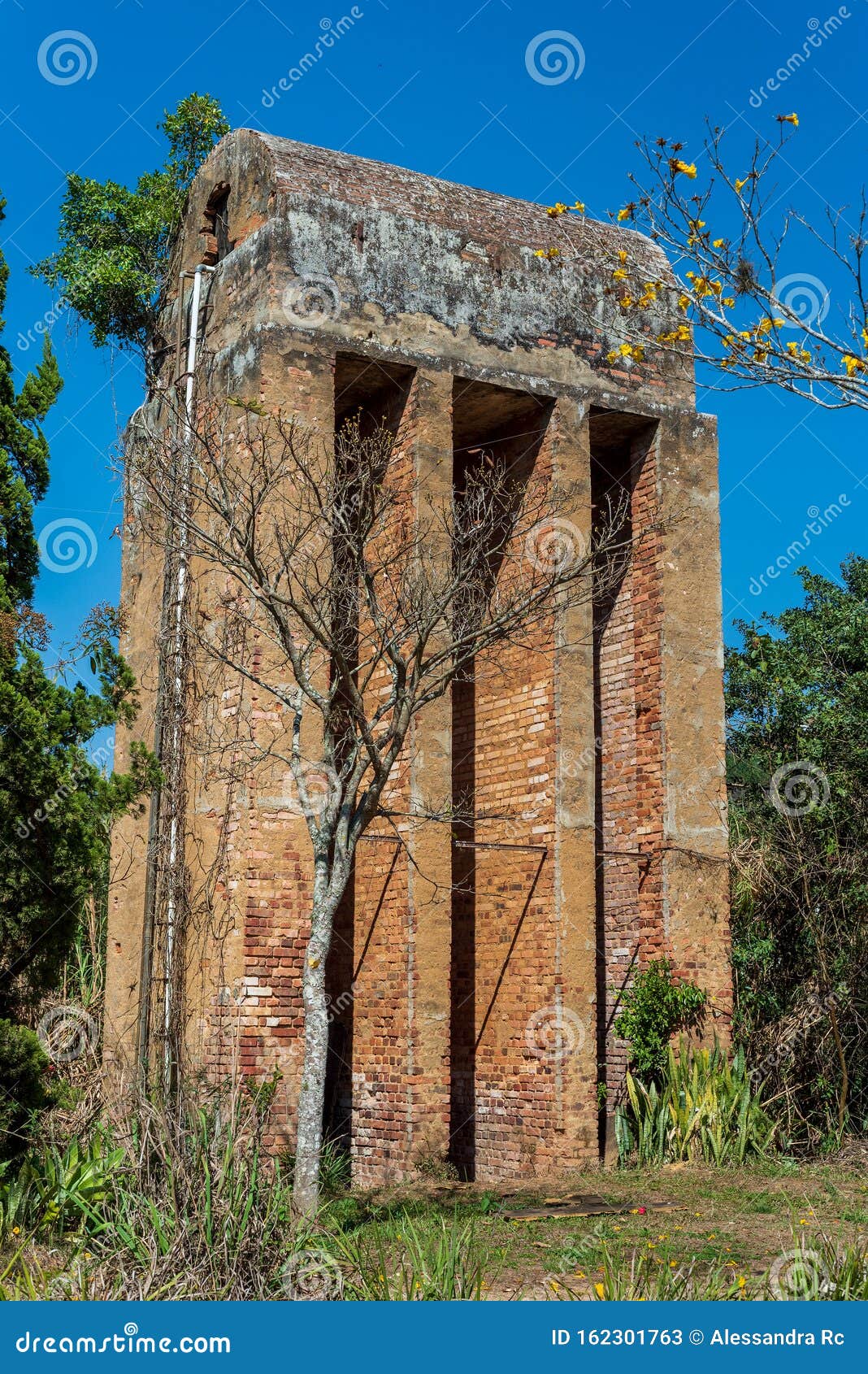 Old brick water tower stock image. Image of america - 162301763