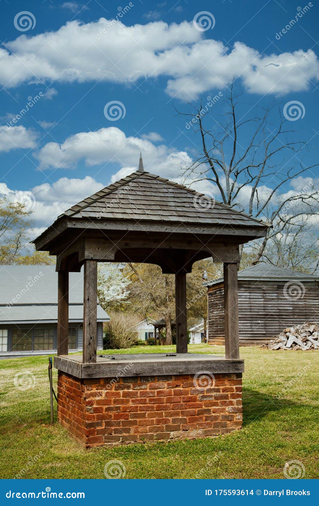 Old Brick Well Sewer Closed Manhole With Pit Royalty-Free Stock Image ...