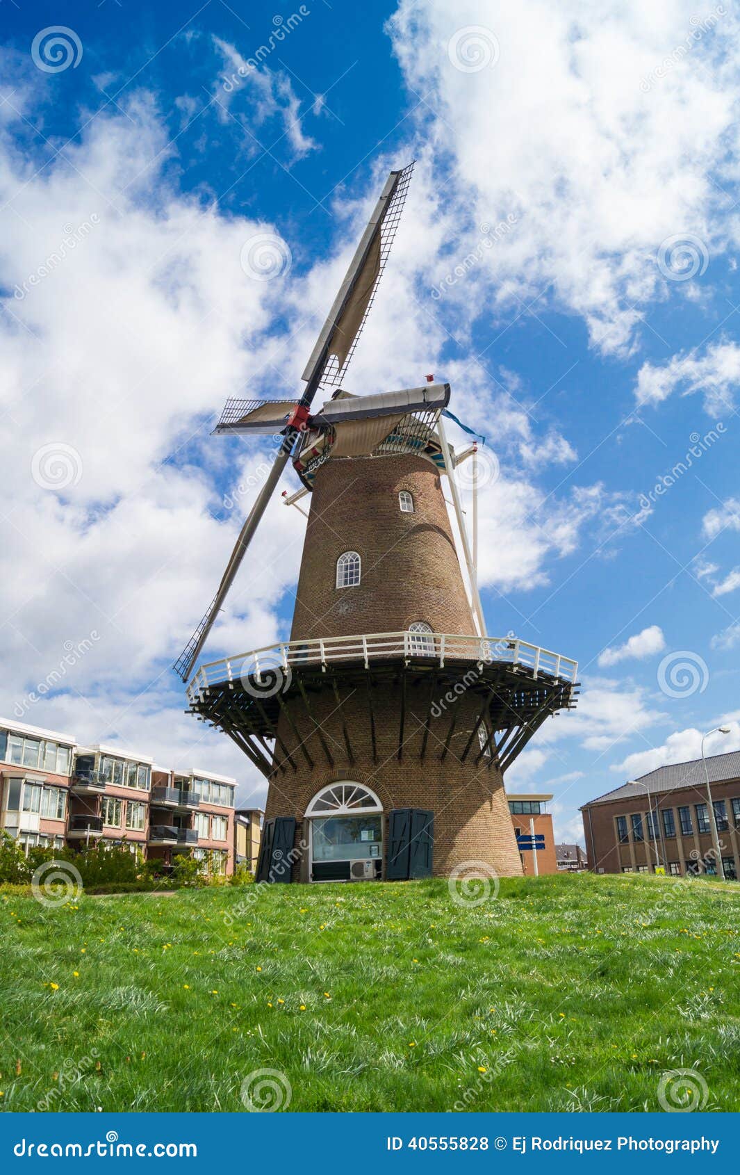 The old brick windmill stock photo. Image of clear, exterior - 40555828