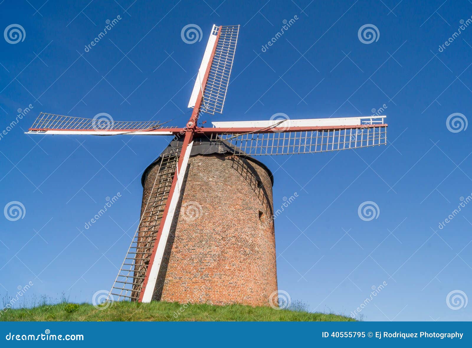 The old brick windmill stock image. Image of horizontal - 40555795