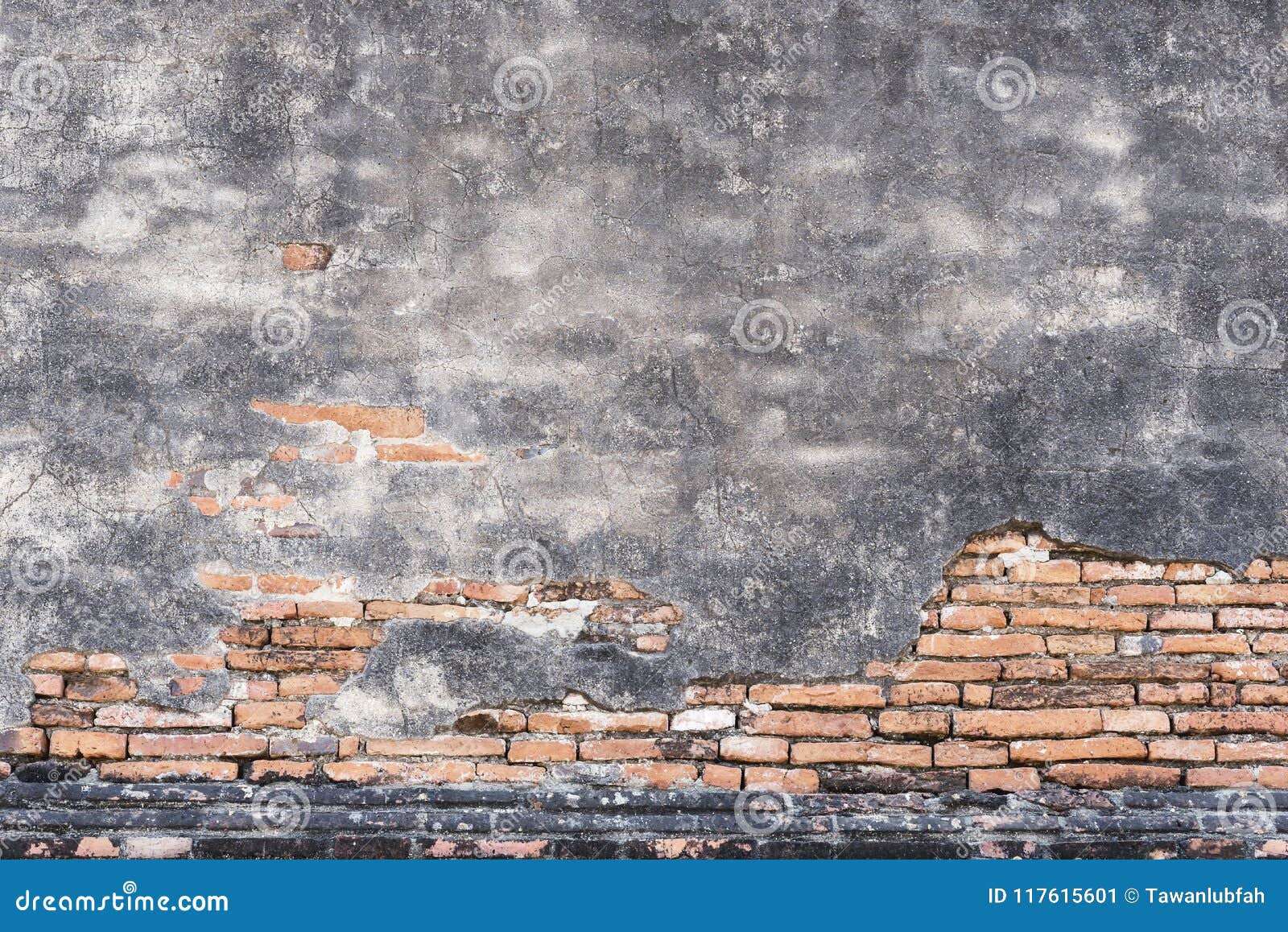 Old Bricks Pattern and Cracked Concrete Wall for Abstract Background ...