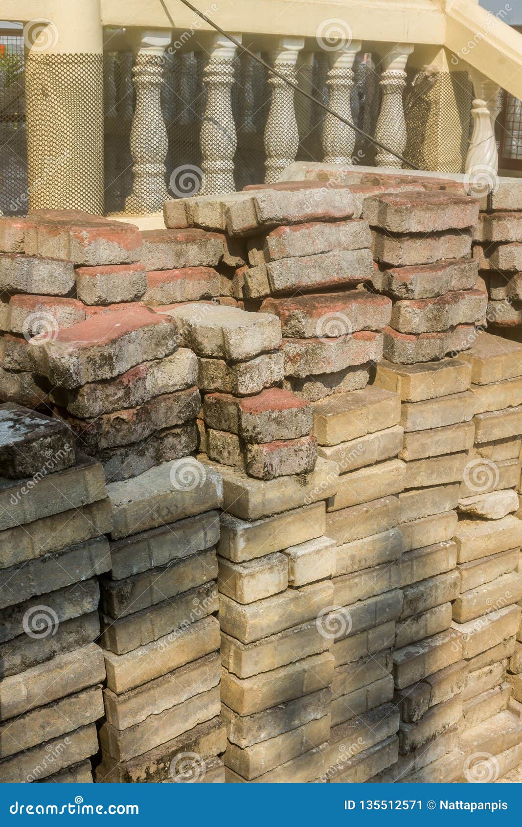Old Bricks Used for Construction, Stack of Old Bricks Stock Image ...