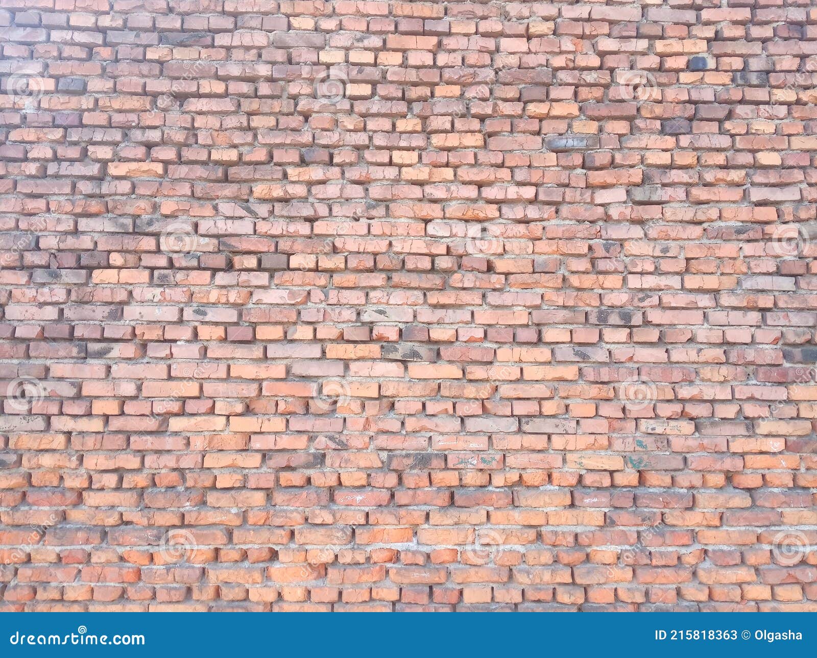Old Red Brickwork Background and Texture Stock Image - Image of paint ...
