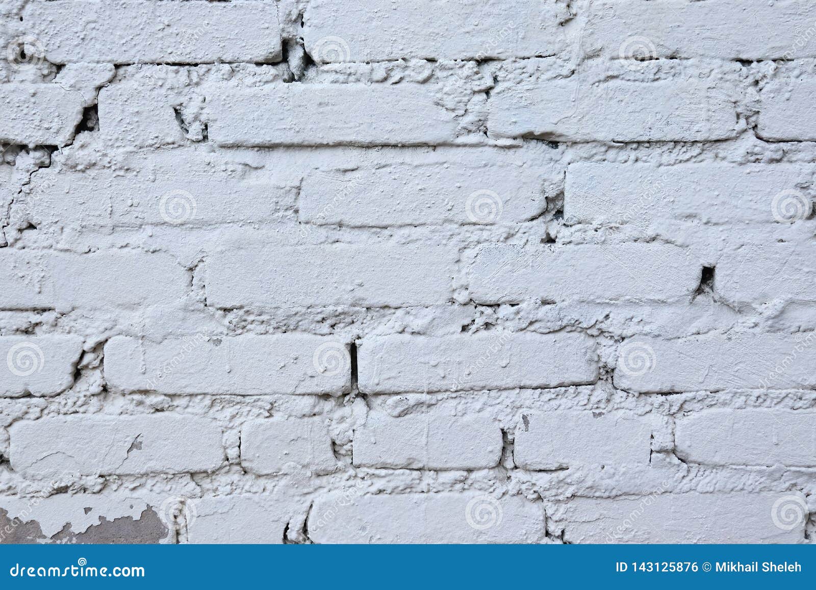 Old Brickwork. Brick Wall. White Silicate Brick. Crumbling Brick from ...