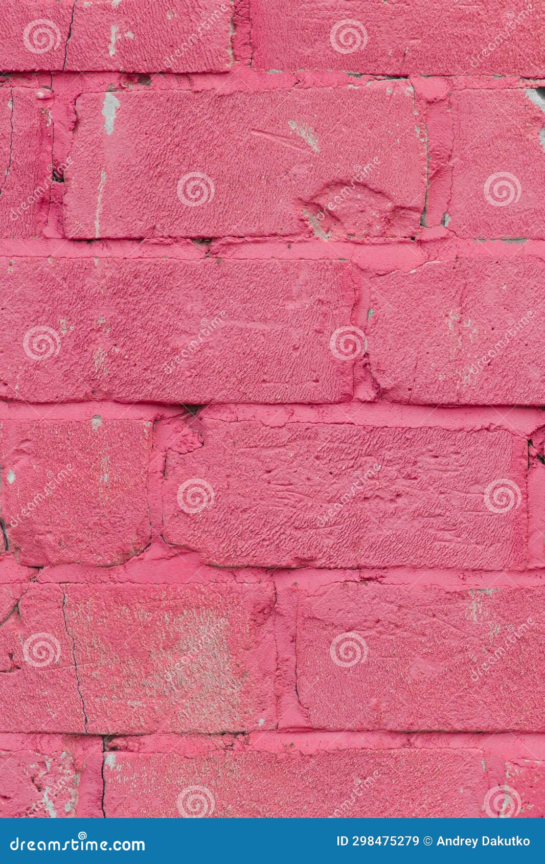 Old Brickwork Silicate Blocks Wall Color Pink Paint Texture Background ...