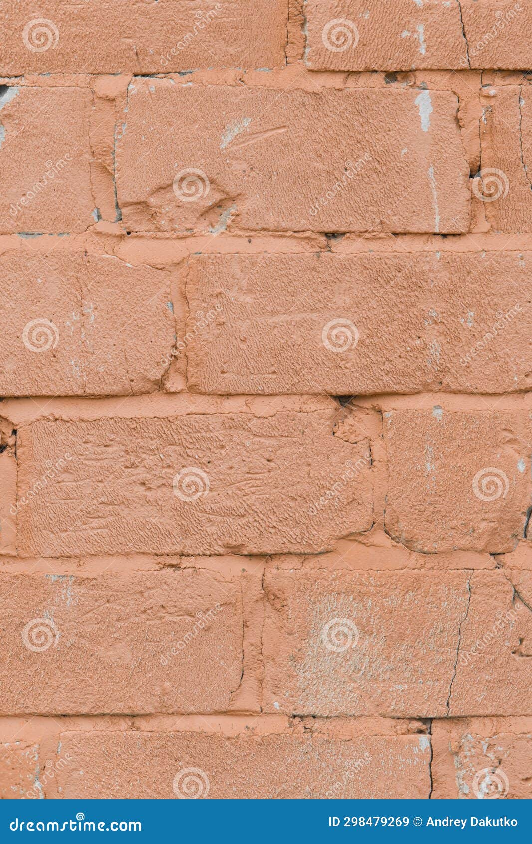 Old Brickwork Silicate Blocks Wall Colored Peach Colour Paint Texture ...