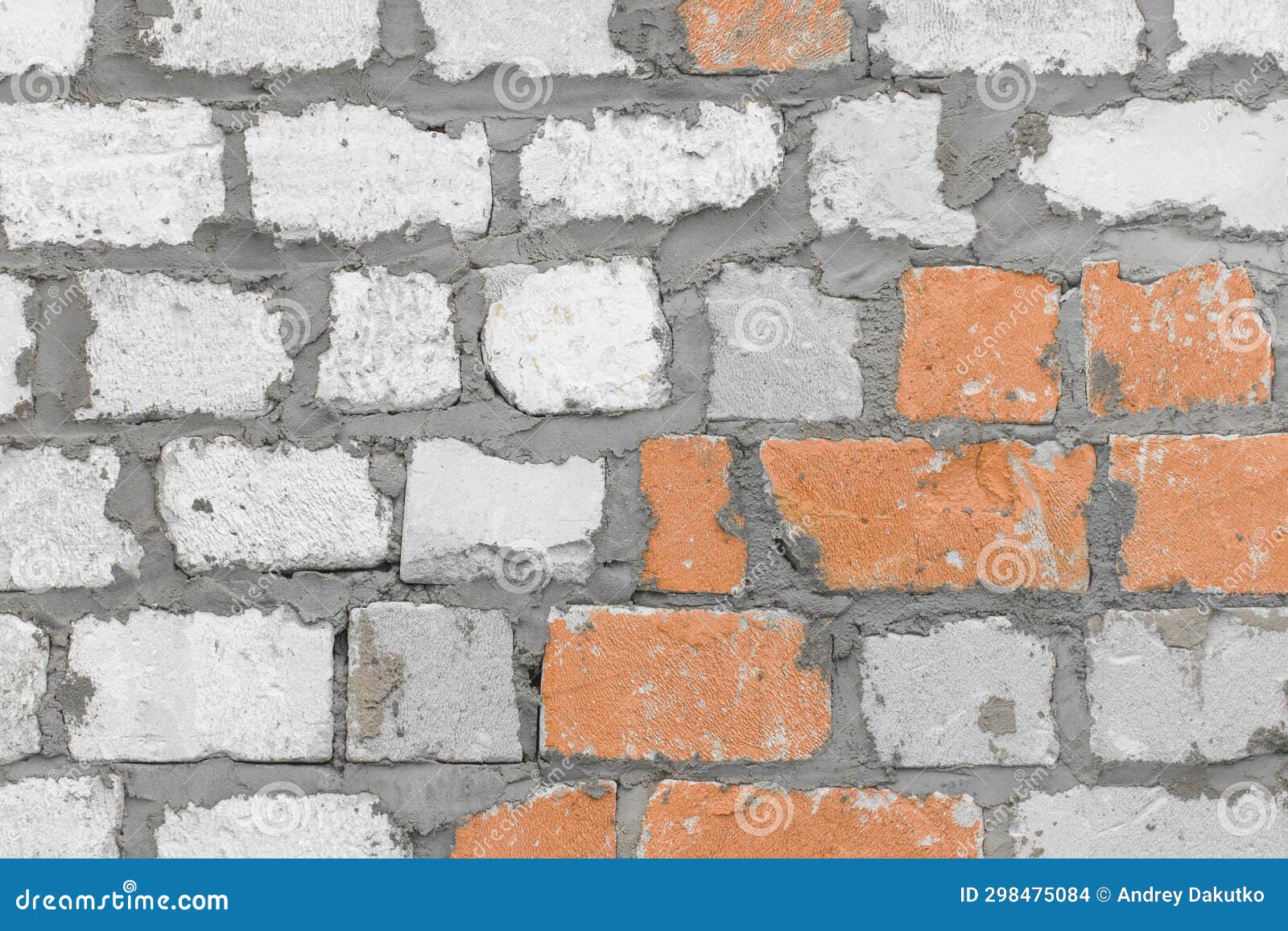 Old Brickwork White Silicate Blocks Brick Cement Color Orange Peach ...