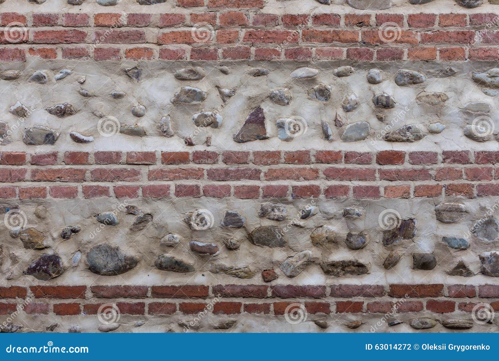 Old Bricky Wall with Stones Stock Photo - Image of sitting, brick: 63014272