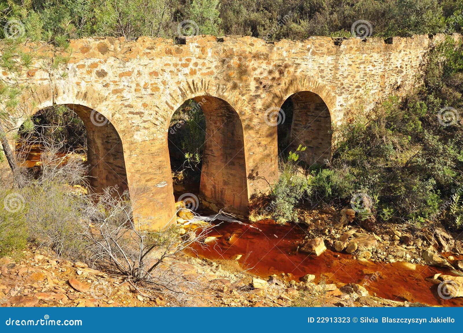 Old Bridge, Acid Mine Drainage Stock Image - Image of colors, mining ...