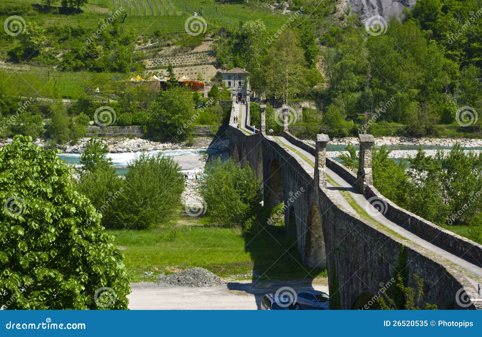 The Old Bridge of Bobbio stock image. Image of characteristic - 26520535