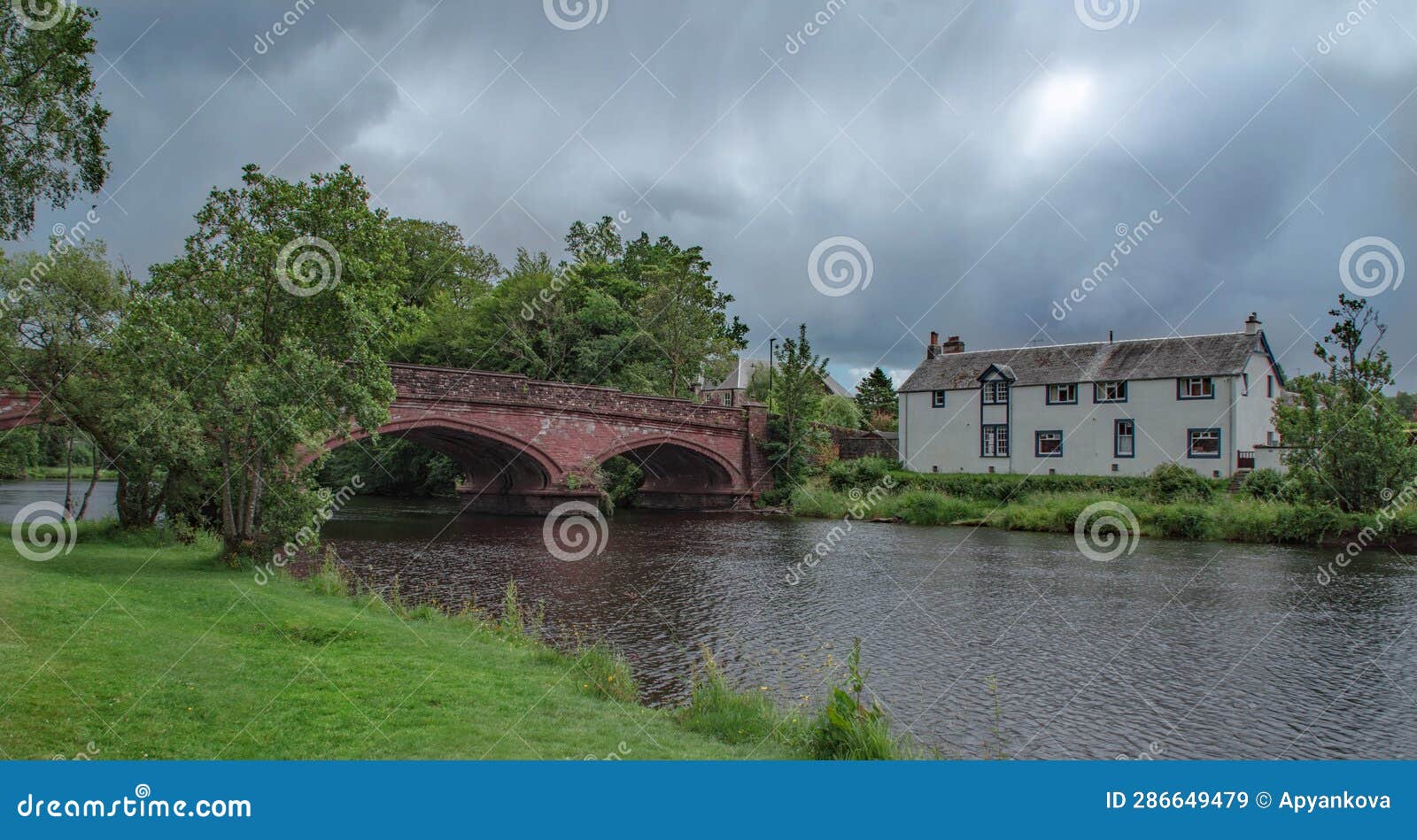 Old Bridge in Callander, Scotland, Great Britain. Stock Image - Image ...