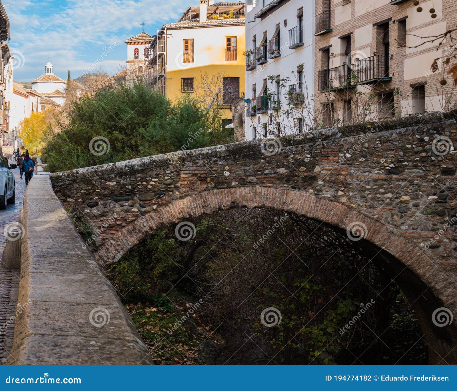 Old Bridge in City of Granada Stock Photo - Image of house, village ...