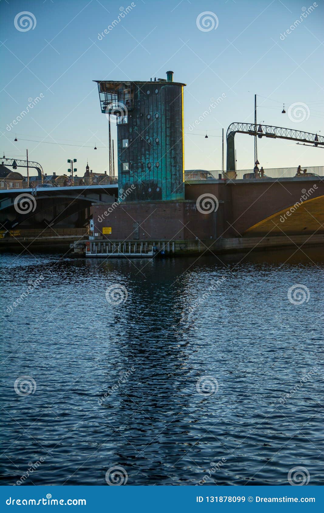 Old Bridge Tower in Copenhagen Habor. Denmark Stock Image - Image of ...
