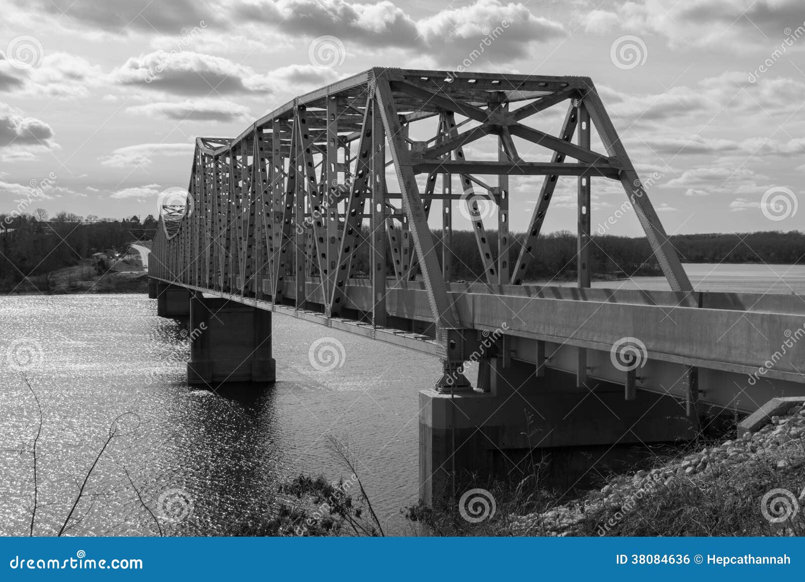 Old Bridge stock photo. Image of iron, truss, road, water - 38084636
