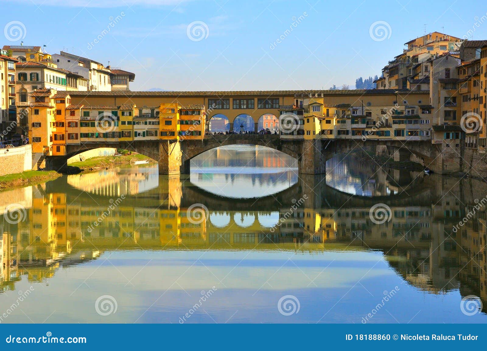 The Old Bridge in Florence, Italy Stock Photo - Image of historic ...