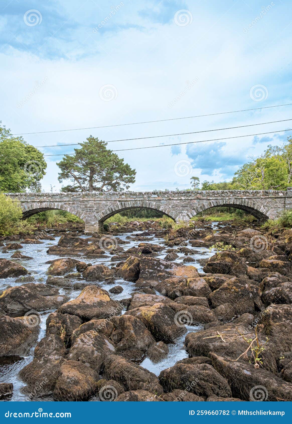 Old Bridge in Ireland - View from the River Stock Photo - Image of ...