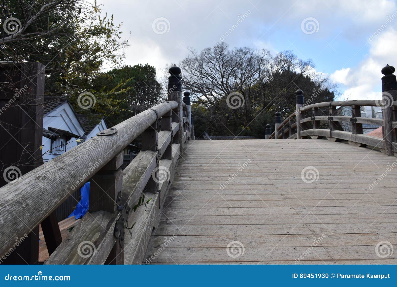 Old bridge in Japan stock photo. Image of front, leaf - 89451930