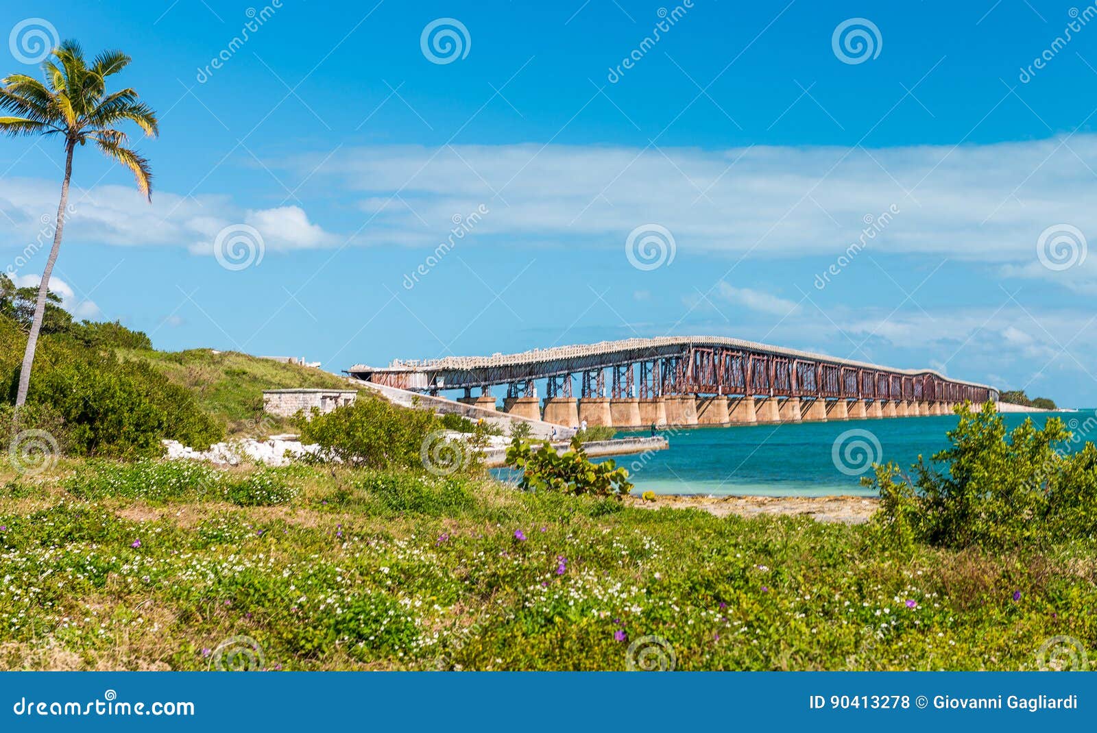 Old Bridge on Keys Islands, FL Stock Photo - Image of bahia ...