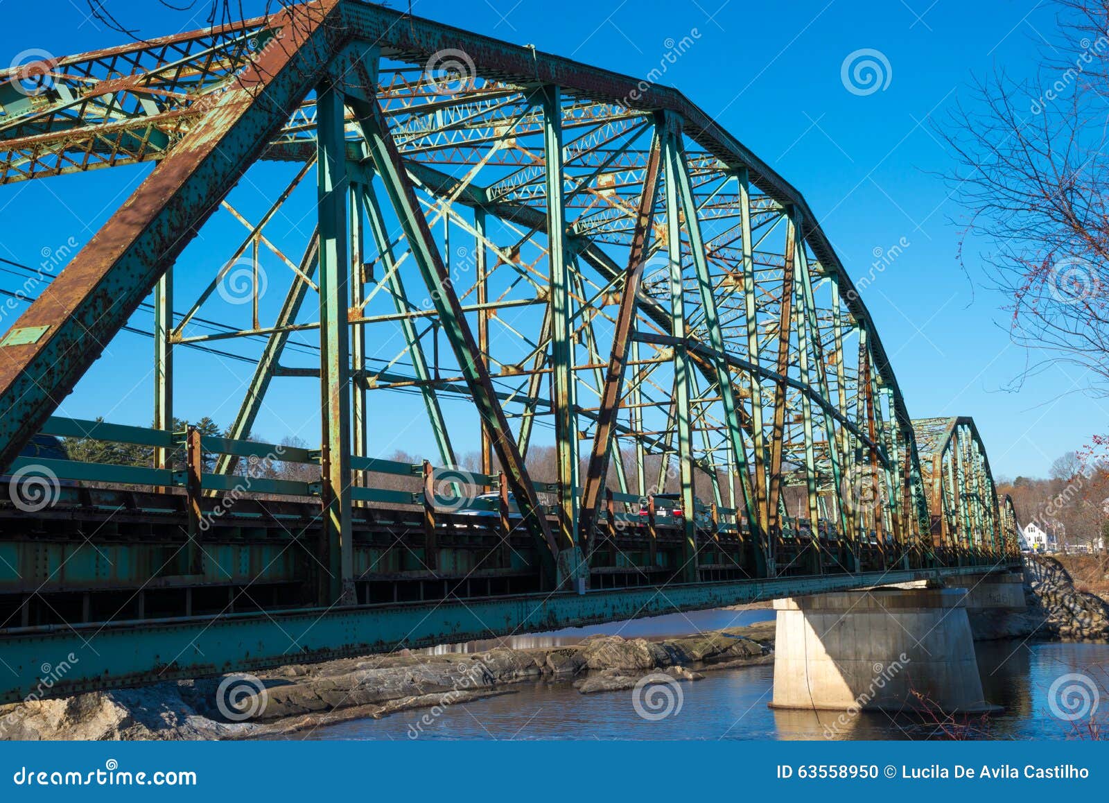 Old Bridge in Maine stock photo. Image of trip, history - 63558950