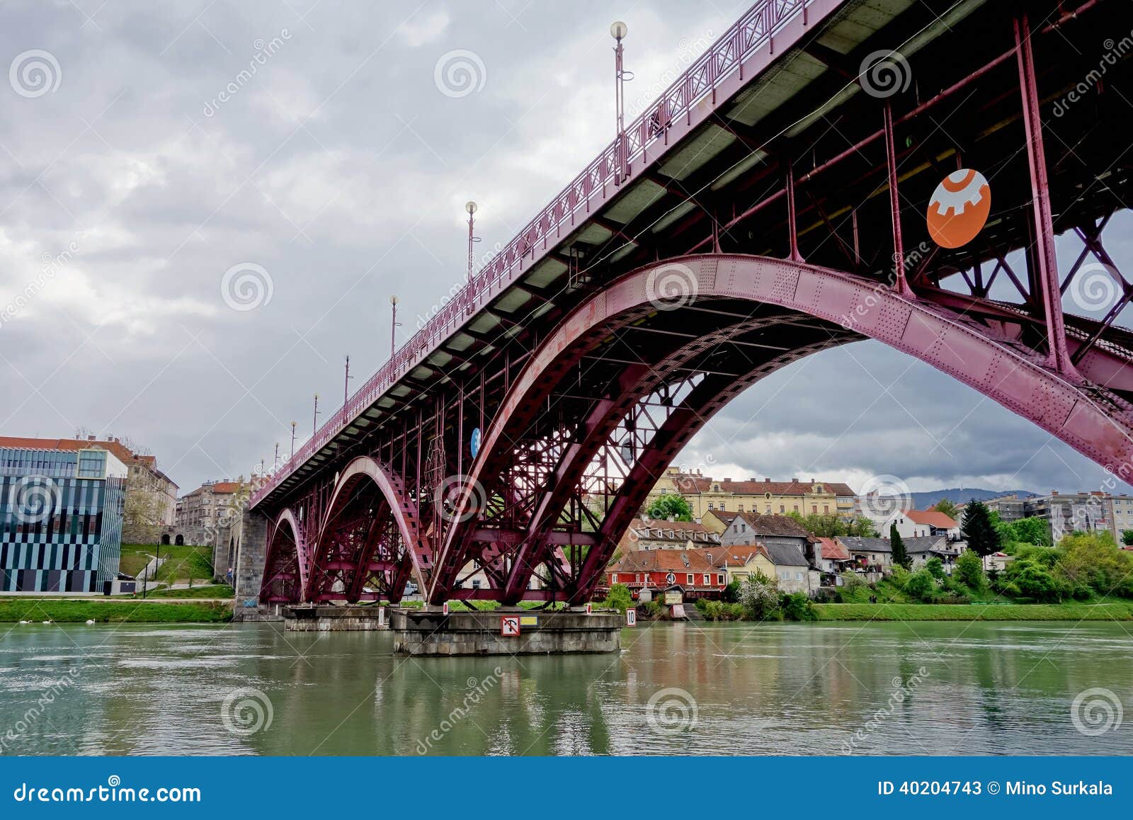 Old bridge in Maribor stock image. Image of transportation - 40204743