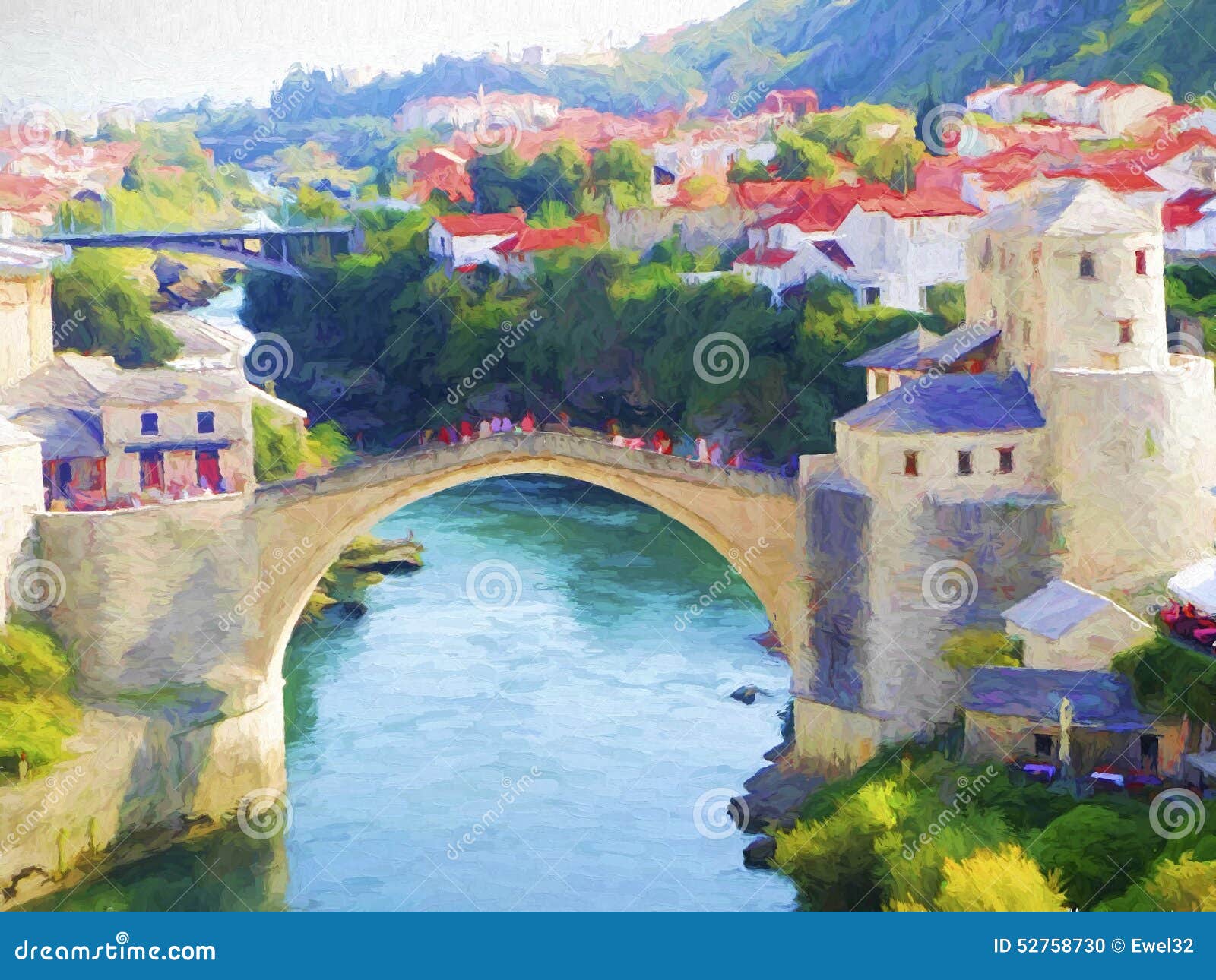 Mostar Bridge Stock Illustrations – 55 Mostar Bridge Stock ...