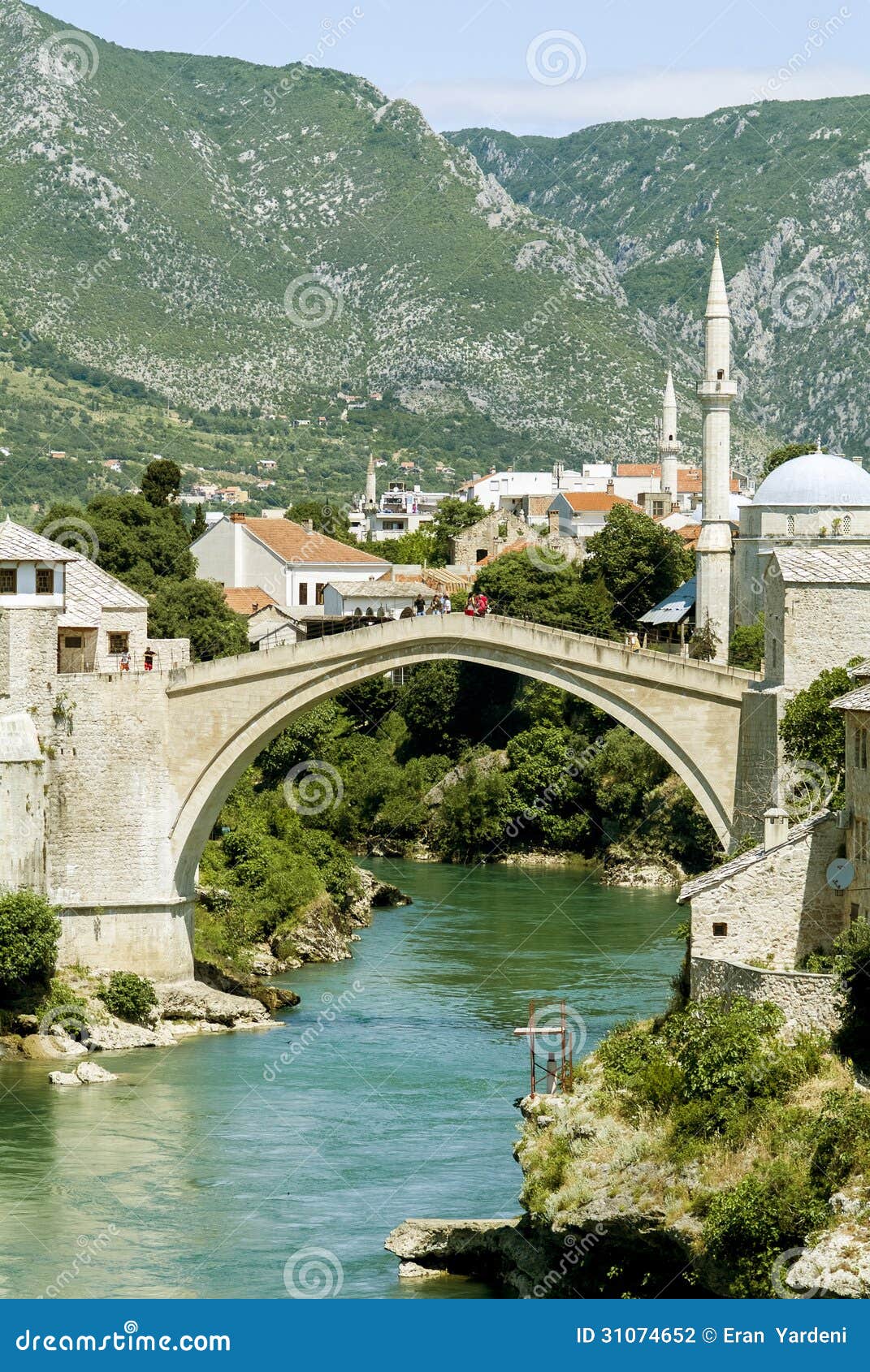 The Old Bridge in Mostar, Bosnia Stock Photo - Image of bridge, mostar ...