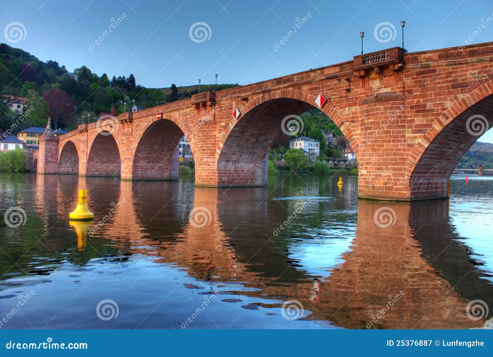 Old Bridge on Neckar River in Heidelberg Stock Image - Image of germany ...