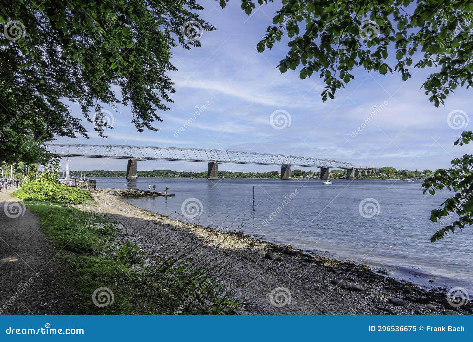 Old Bridge Over Little Belt in Middelfart, Denmark Stock Image - Image ...