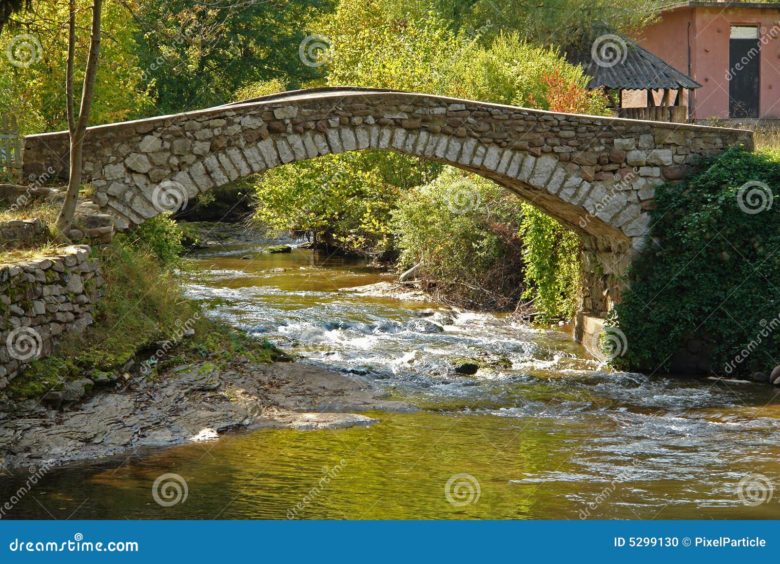 Old Bridge Over River stock photo. Image of water, surface - 5299130
