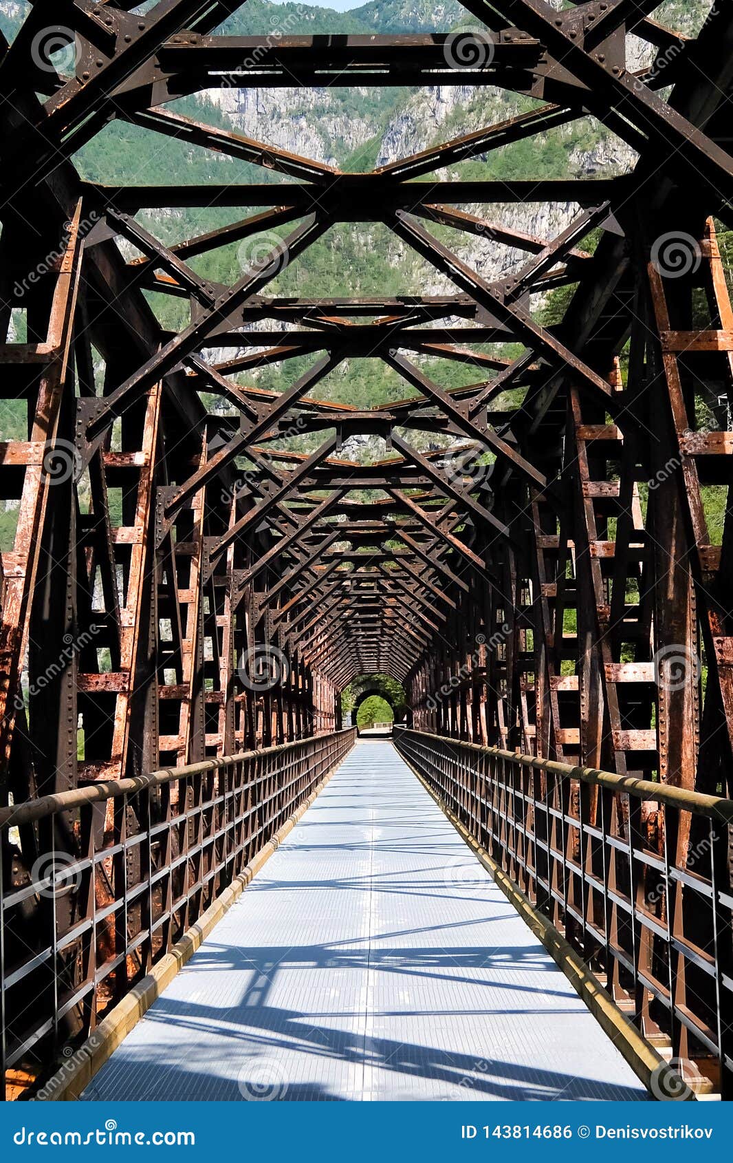 Old bridge over the river. stock photo. Image of background - 143814686