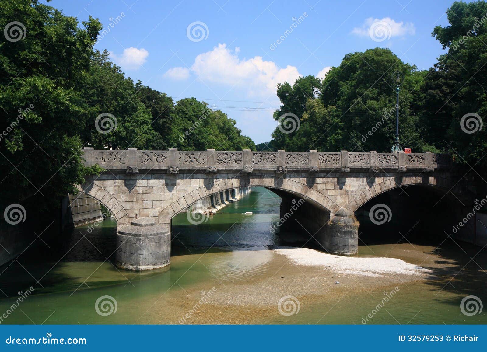 Old bridge over river stock image. Image of bridge, pillar - 32579253