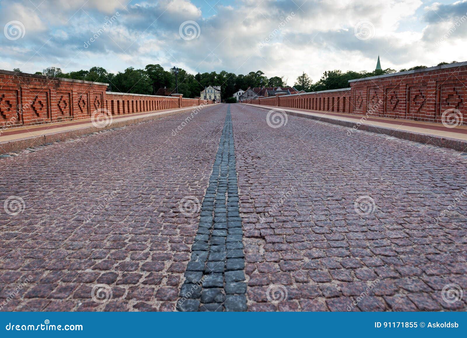 Old Bridge Over the River with Pavement. Stock Image - Image of walkway ...