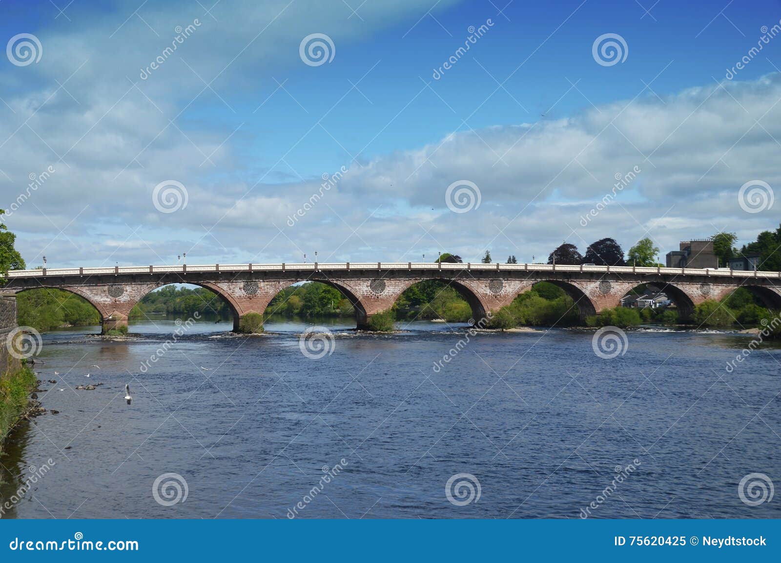 The Old Bridge Over the River Tay Stock Image - Image of masonry ...