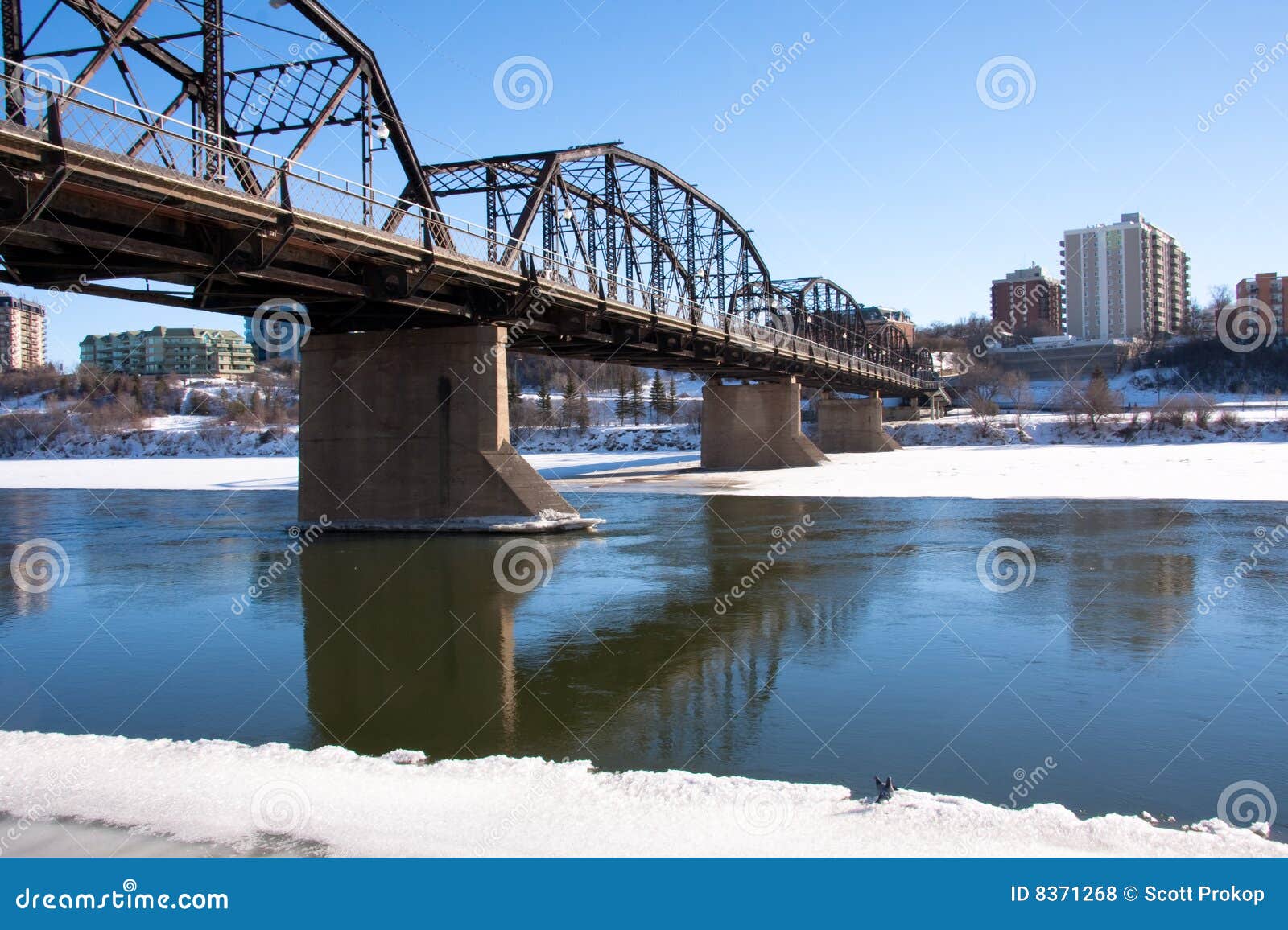 Old Bridge Over the South Saskatchewan River Stock Photo - Image of ...