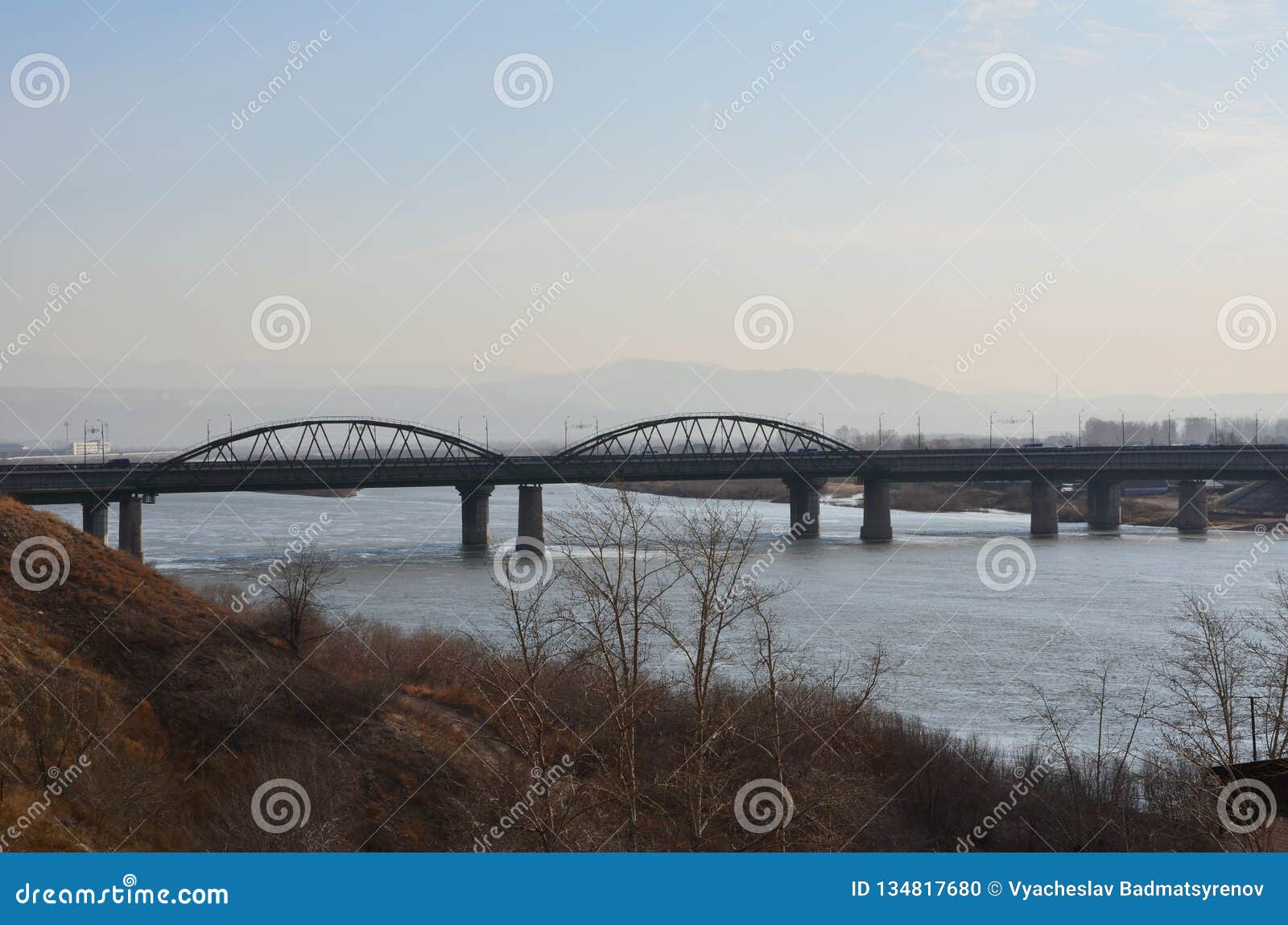 An Old Bridge Pass Side View Stock Photo - Image of banister ...
