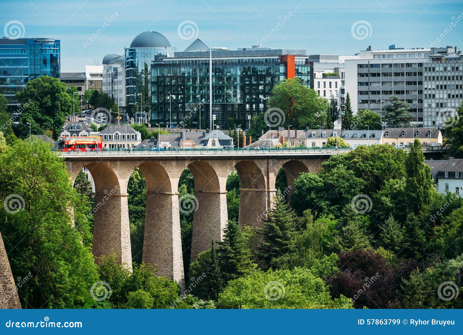 Old Bridge, Passerelle Bridge or Luxembourg Editorial Stock Image ...