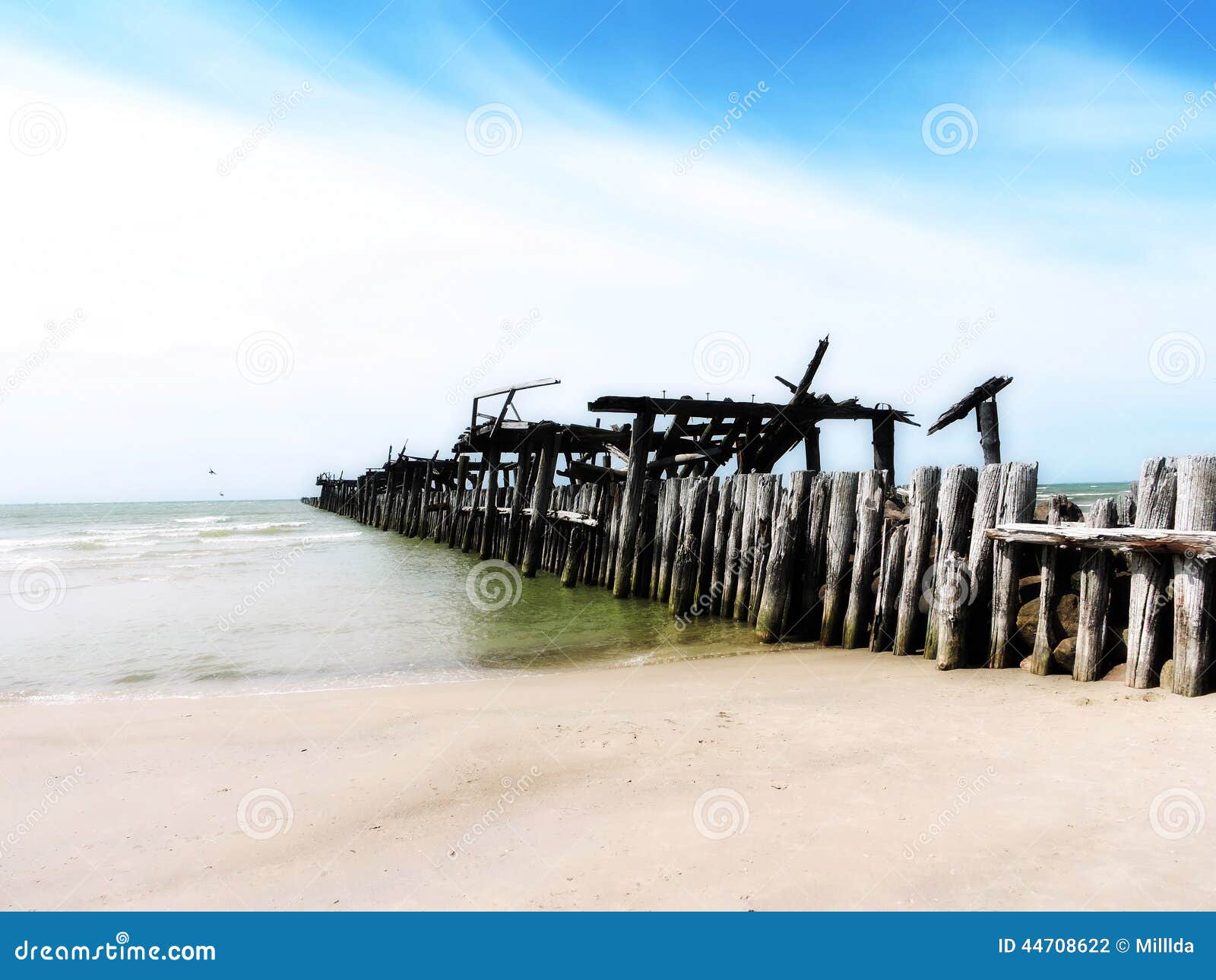 Old Bridge Remains, Lithuania Stock Photo - Image of construction, logs ...