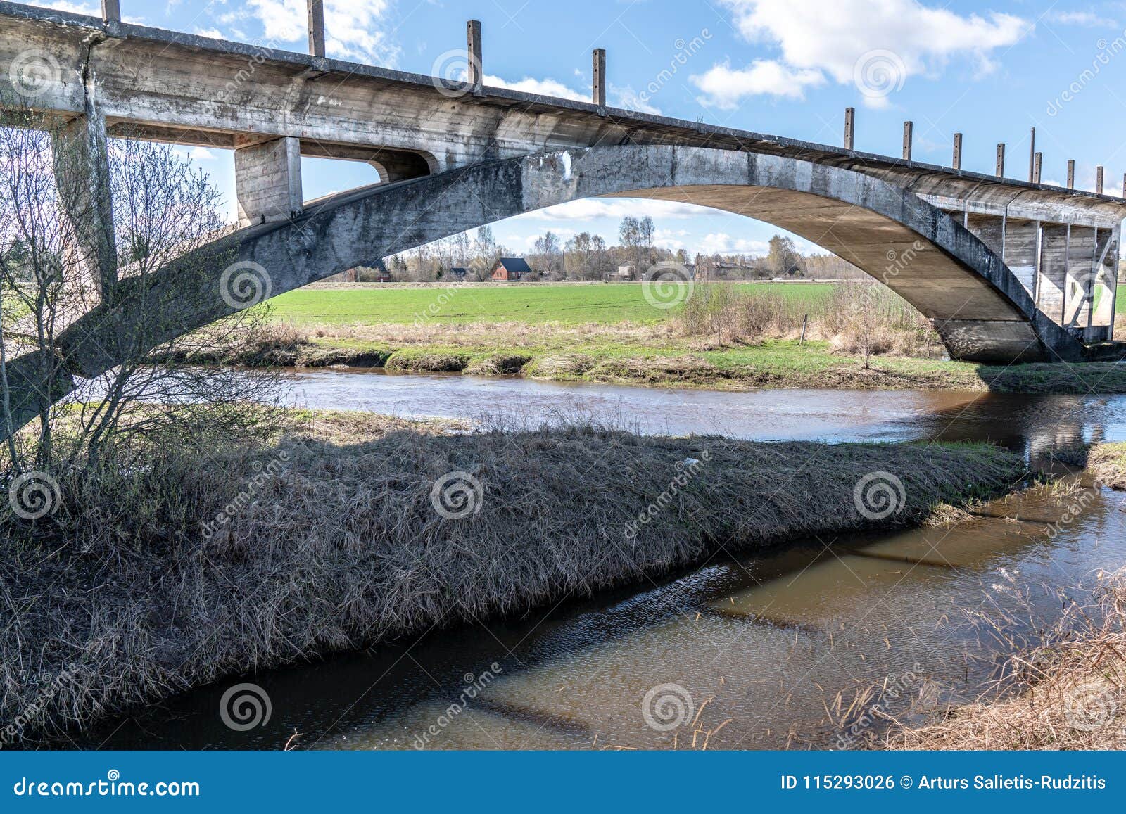 Old bridge on river stock photo. Image of side, bridge - 115293026