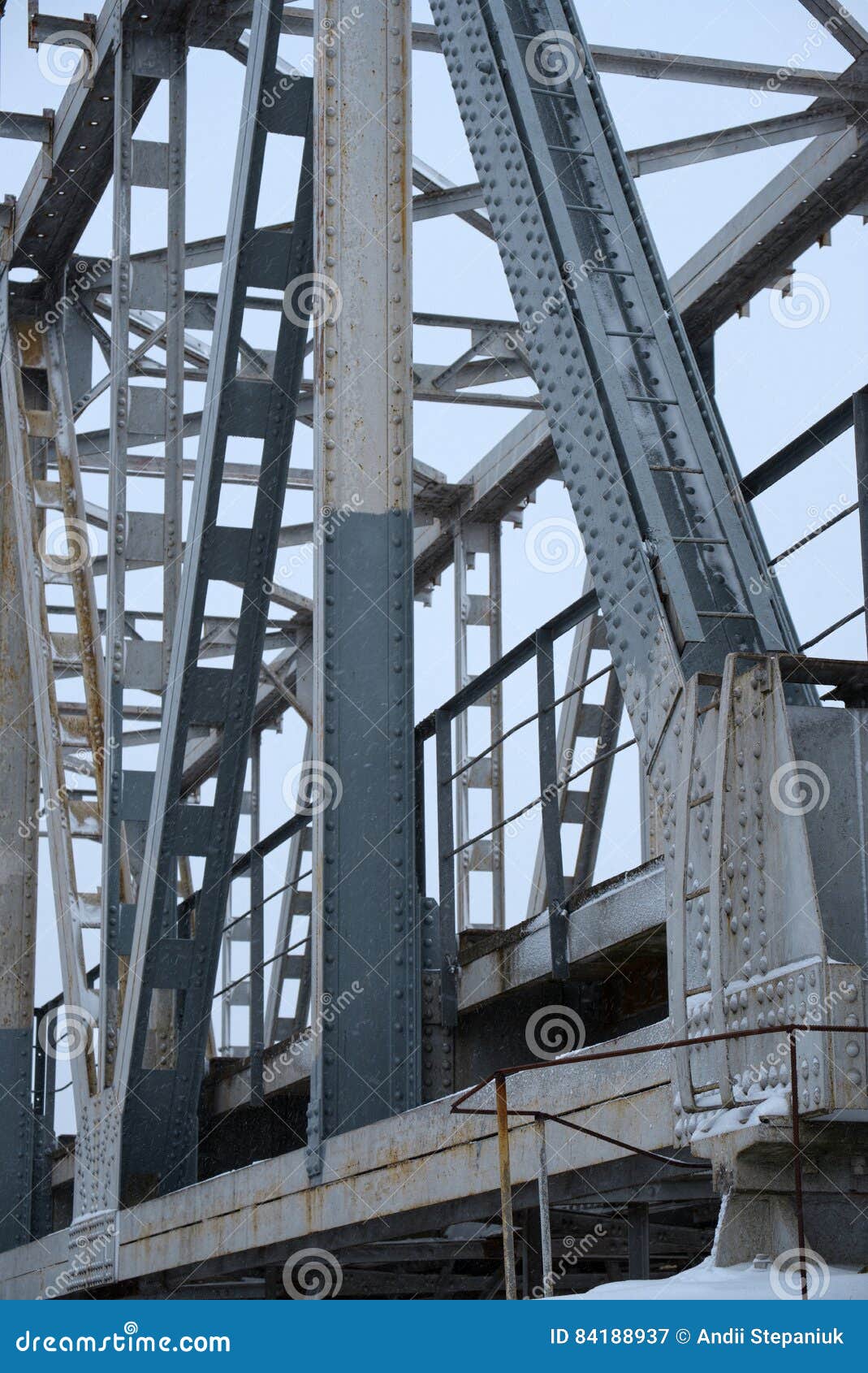 Old Bridge Steel Structure Close-up 2 Stock Image - Image of ...